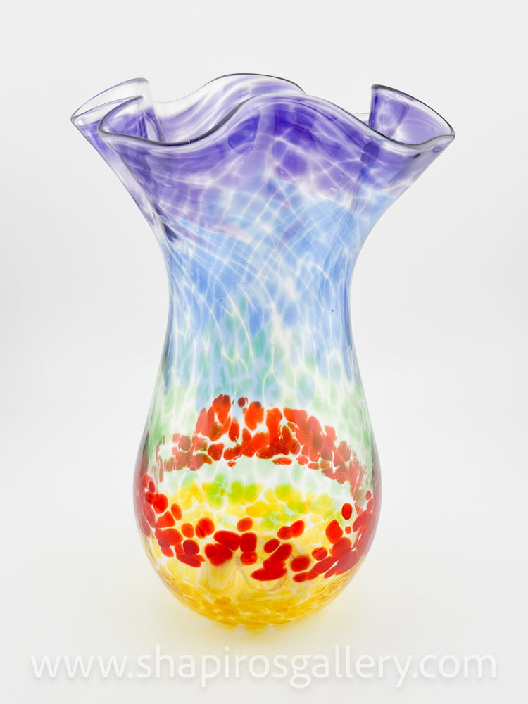 Blown Glass Wavy Vase – SHAPIRO'S Gallery