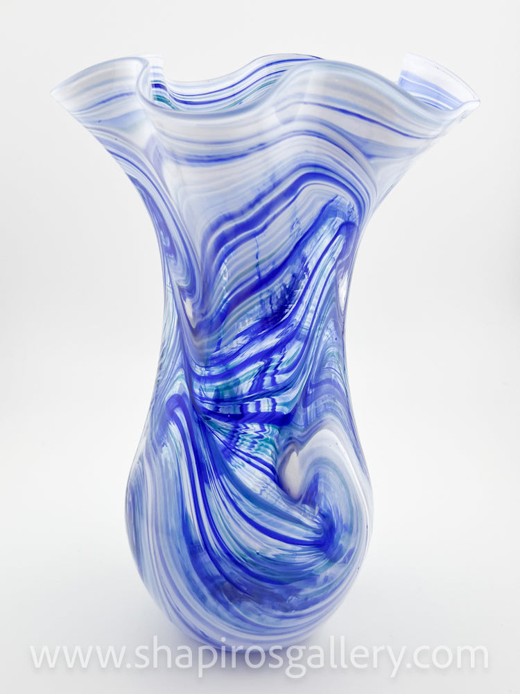 Blown Glass Wavy Vase – SHAPIRO'S Gallery